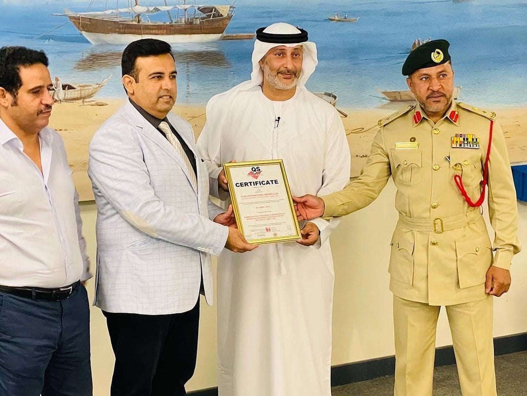 Award Ceremony At Dubai International Marine Club For ISO 45001 ...